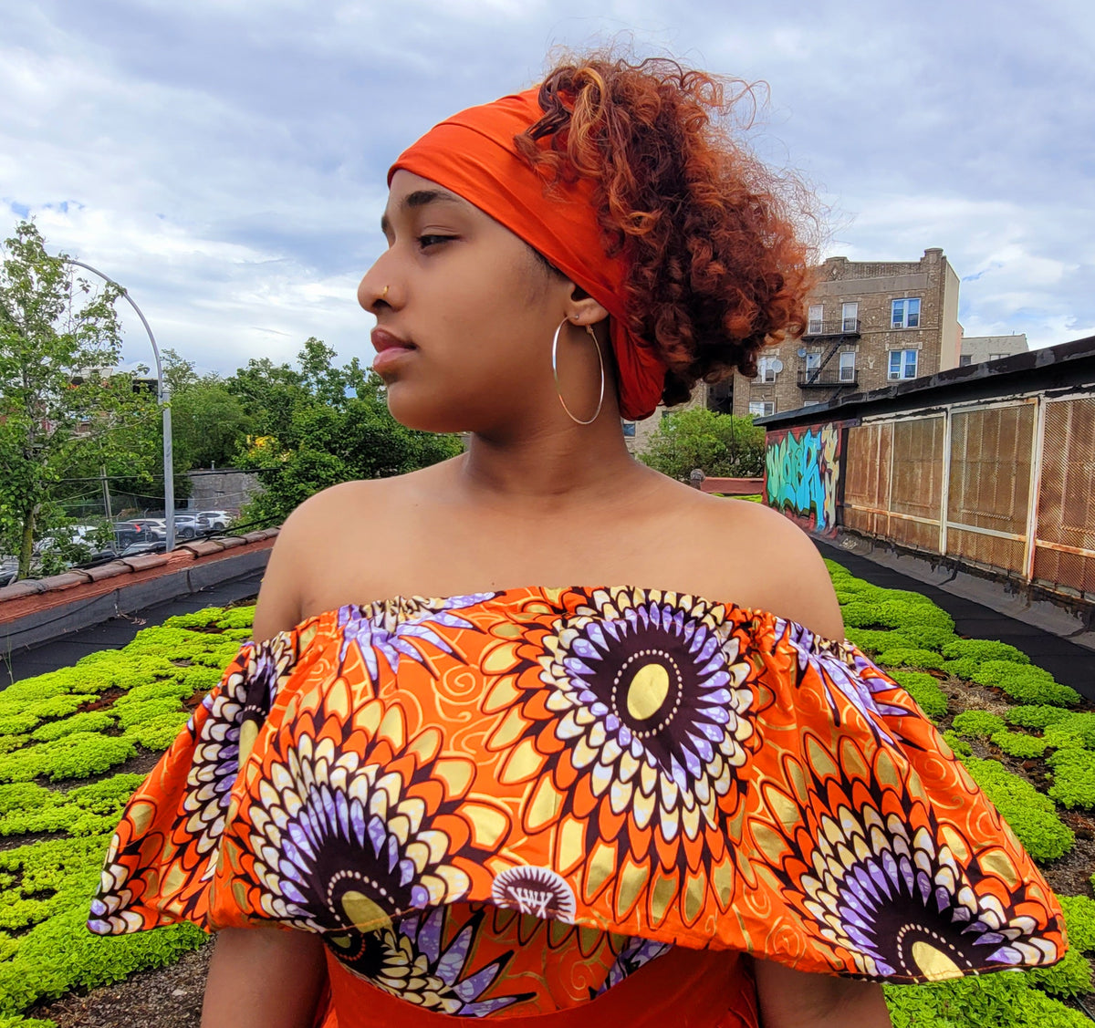 PR Sunshine Silk African Ruffled top – Bombazo Wear